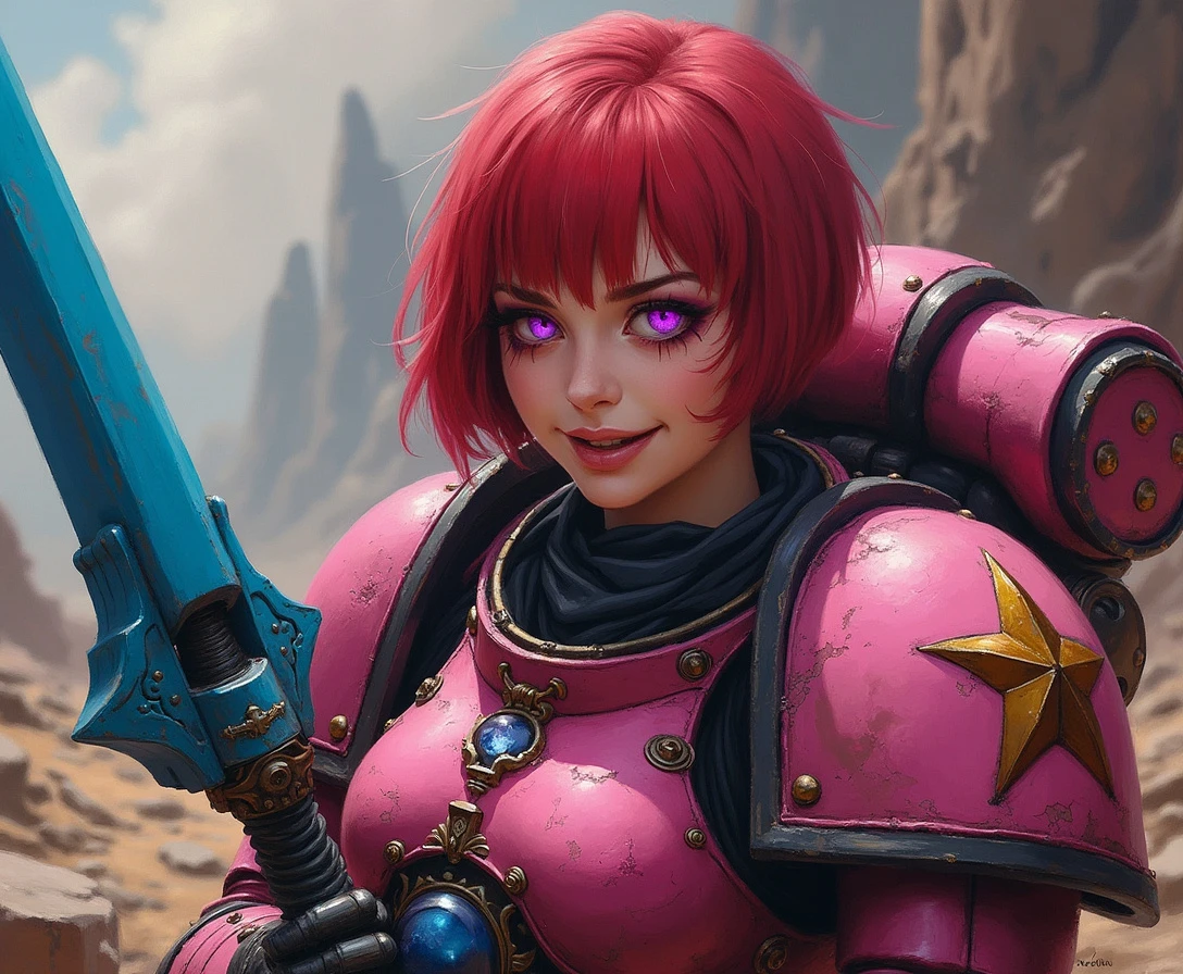 Oil painting anime style, warhammer 40k, Adepta... - FluxPro.art