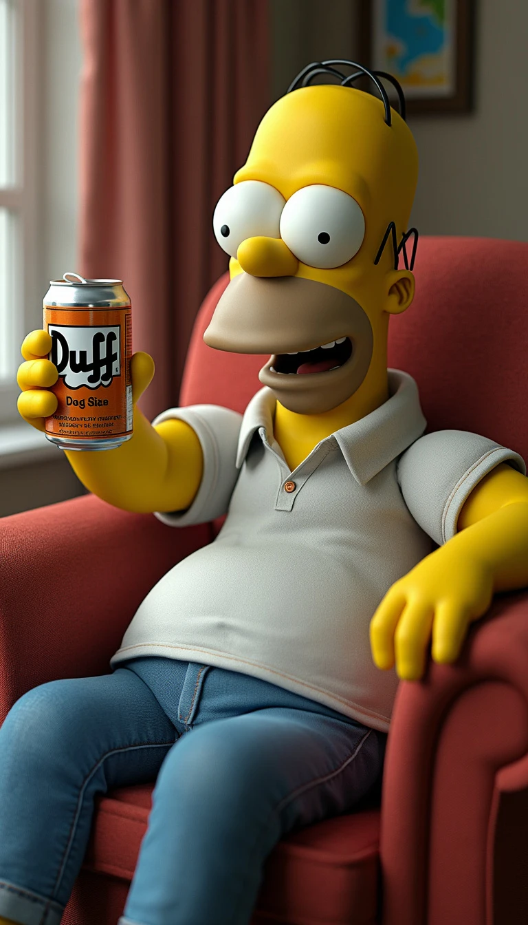 A photorealistic depiction of Homer Simpson as a... - FluxPro.art