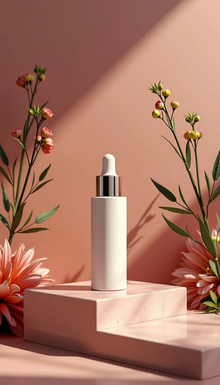 A realistic buttel cosmetic model is displayed on... - FluxPro.art