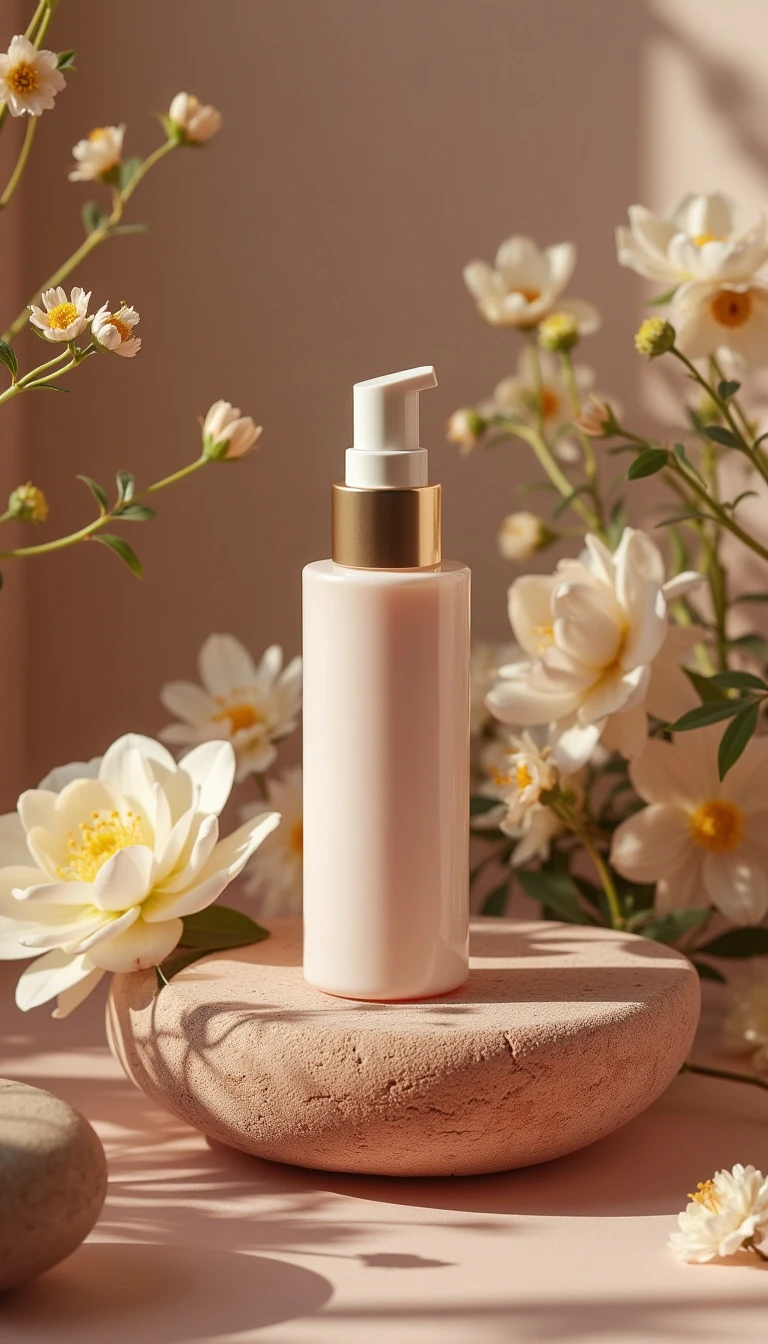 A realistic buttel cosmetic model is displayed on... - FluxPro.art