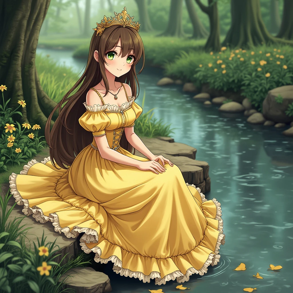 Real photo portrait. Brunette girl green eyes,... - FluxPro.art