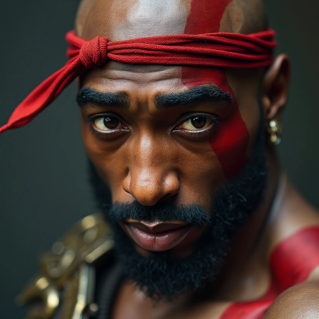A hyperrealistic portrait of Tupac Shakur as... - FluxPro.art
