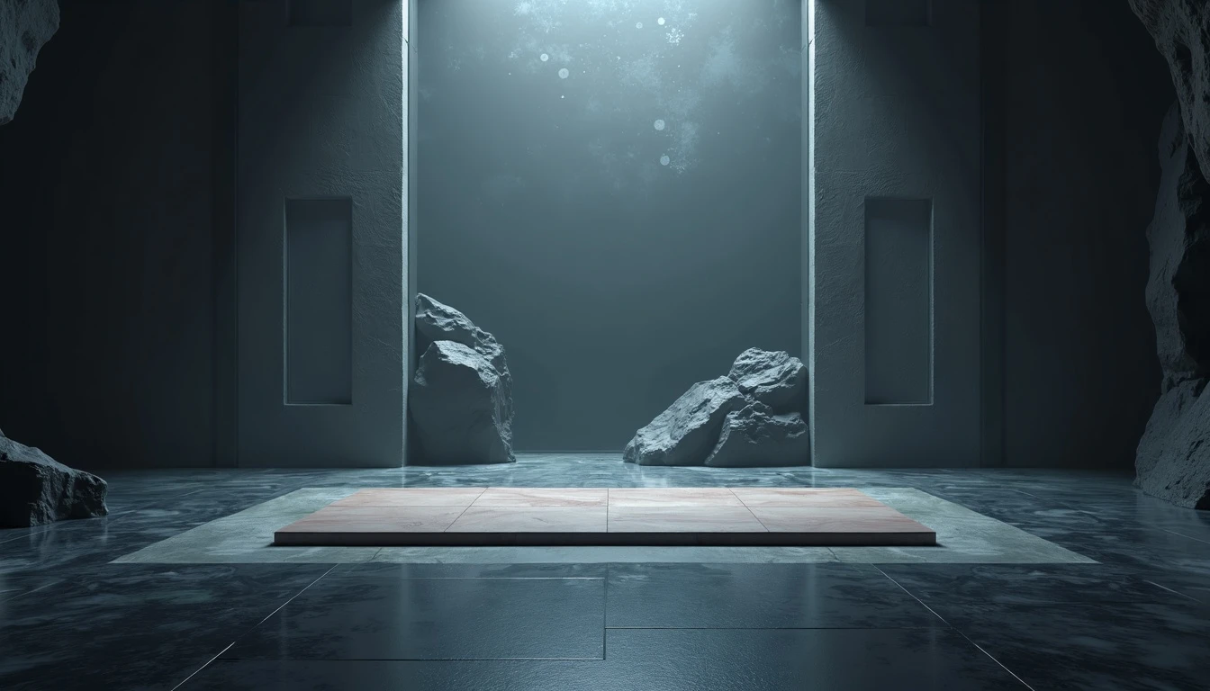 3D A space environment and a rectangular platform... - FluxPro.art