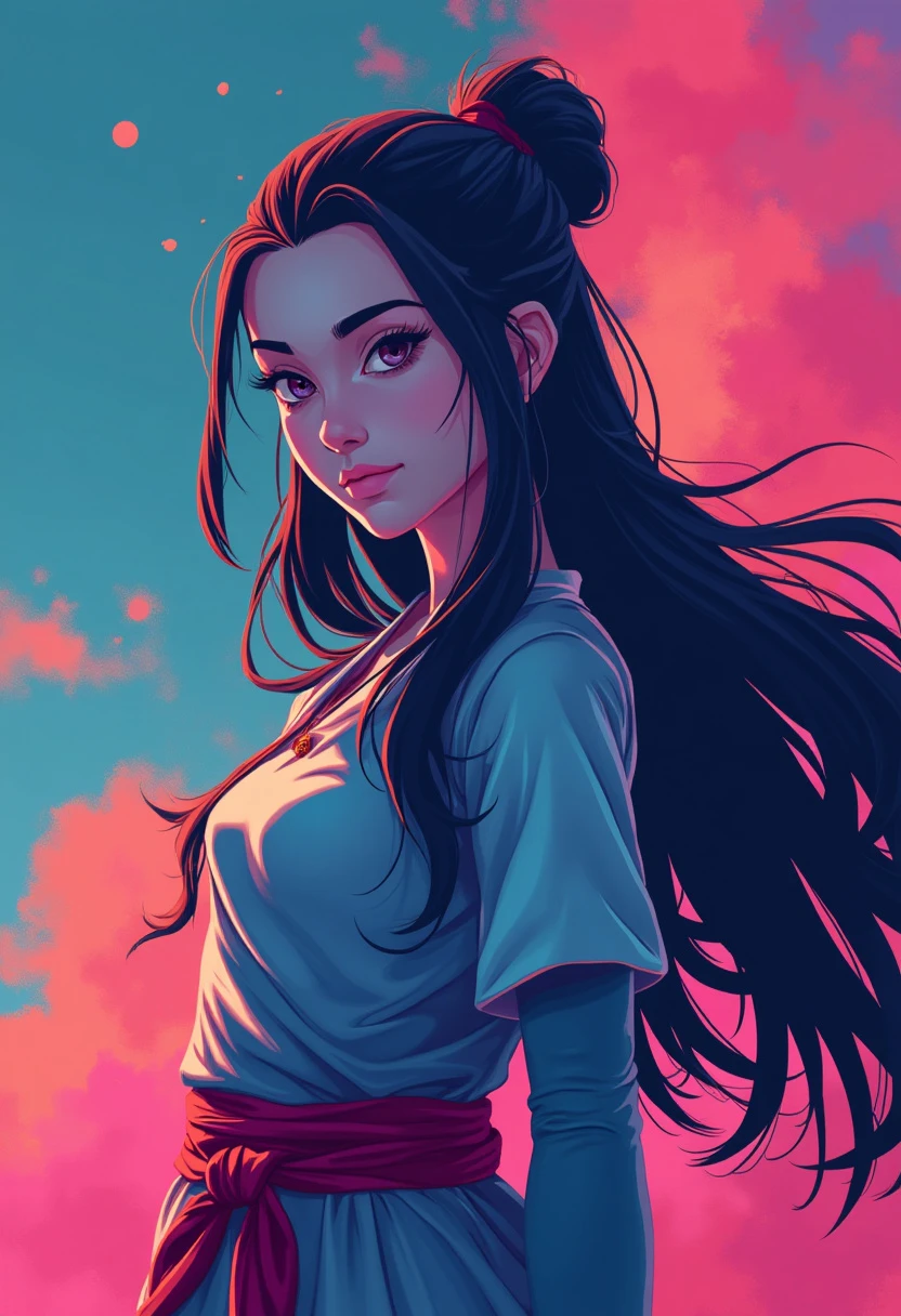 minimalist 2d, vaporwave colors, Avatar the last... - FluxPro.art