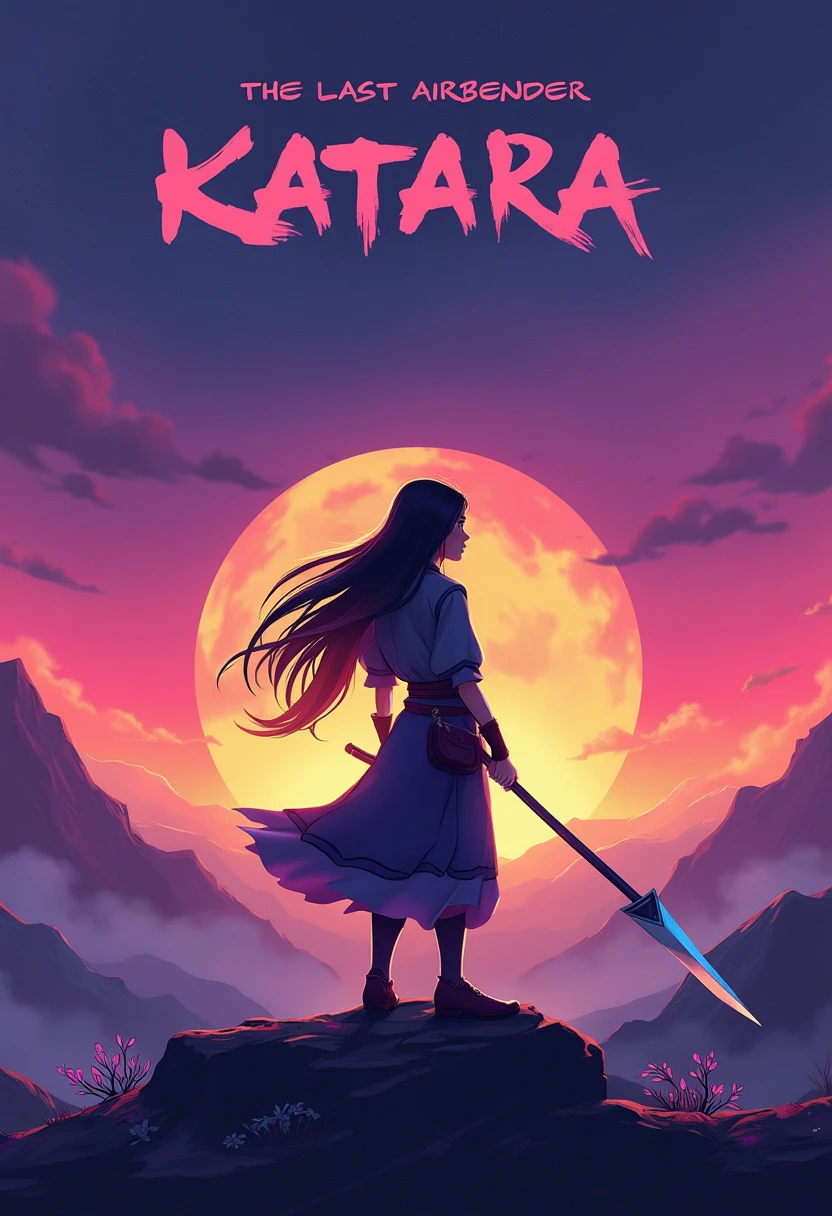 minimalist 2d, vaporwave colors, Avatar the last... - FluxPro.art