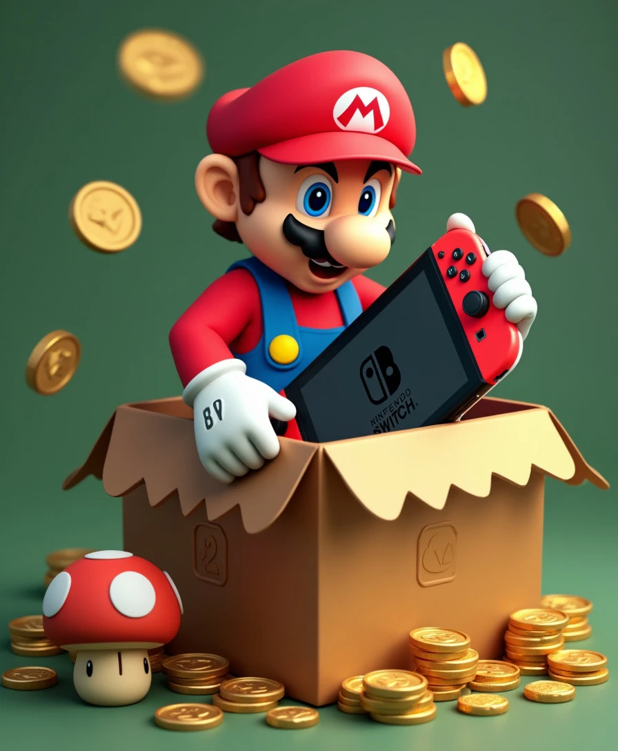3D Super Mario character design that comes out of... - FluxPro.art