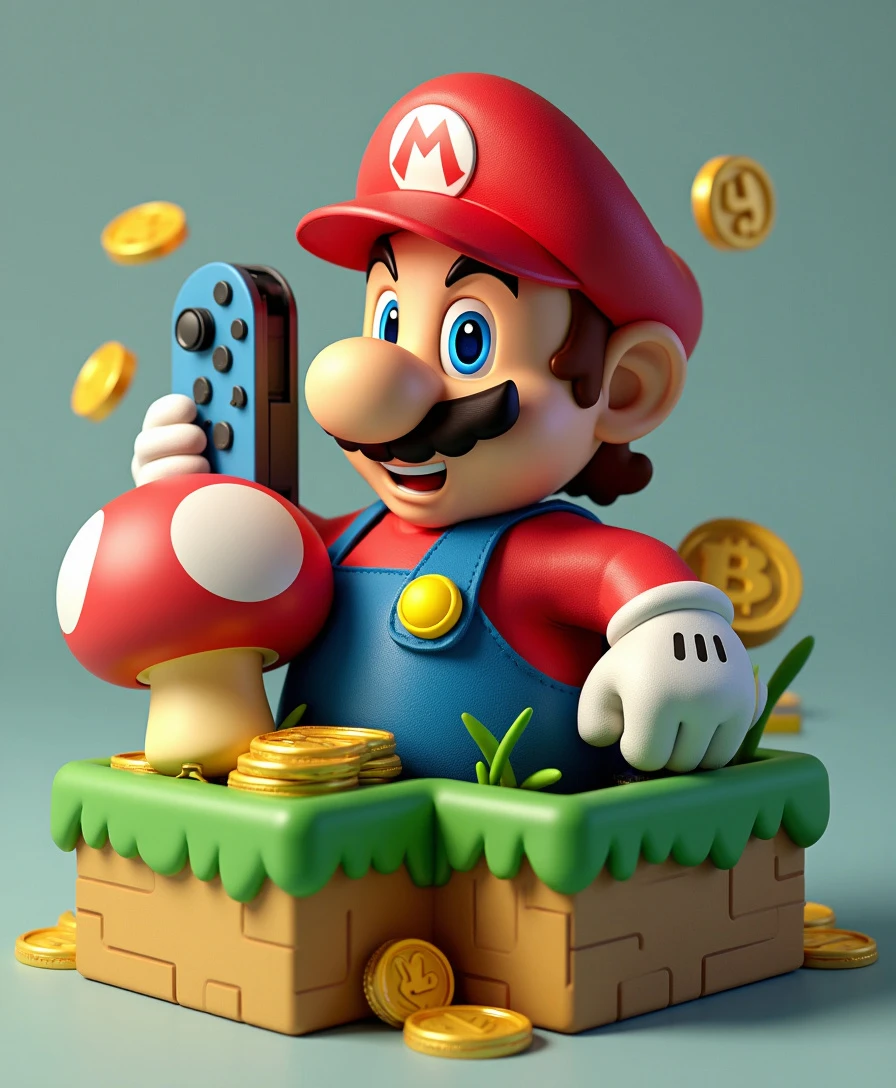 3D Super Mario character design that comes out of... - FluxPro.art