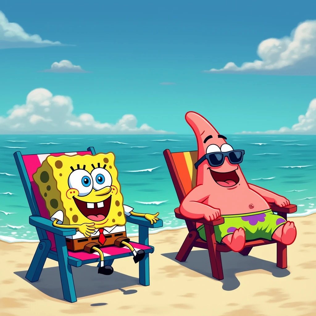 Spongebob And Patrick Leaving The Beach Patrick SpongeBob Relationship