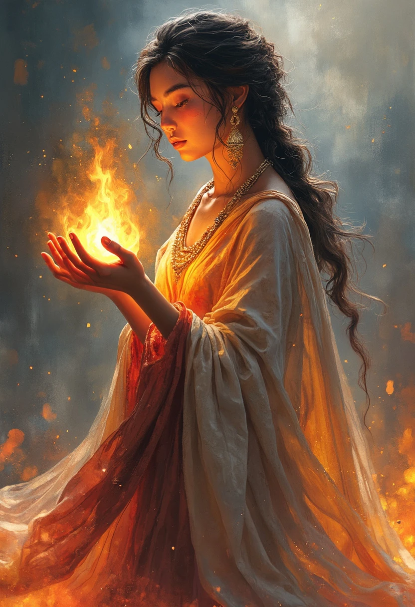 Capture a portrait of Hestia, the goddess of the... - FluxPro.art
