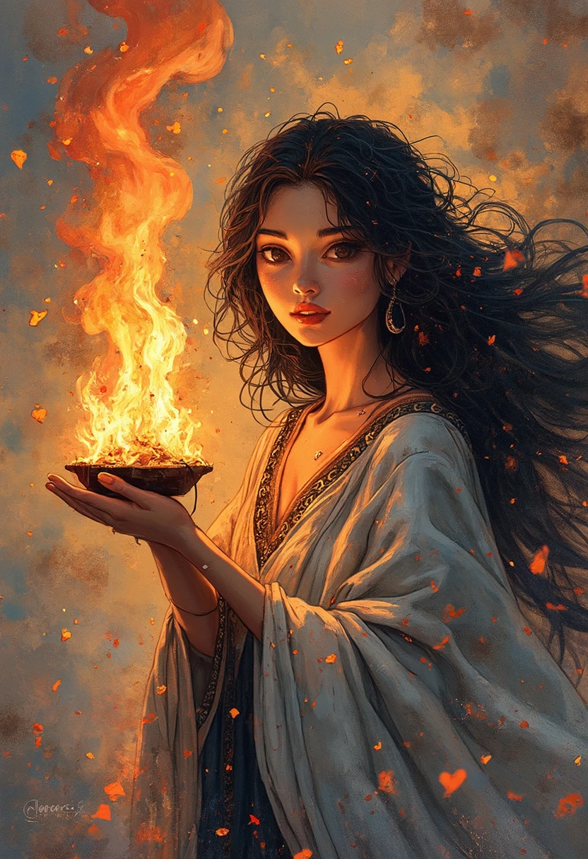 Capture a portrait of Hestia, the goddess of the... - FluxPro.art