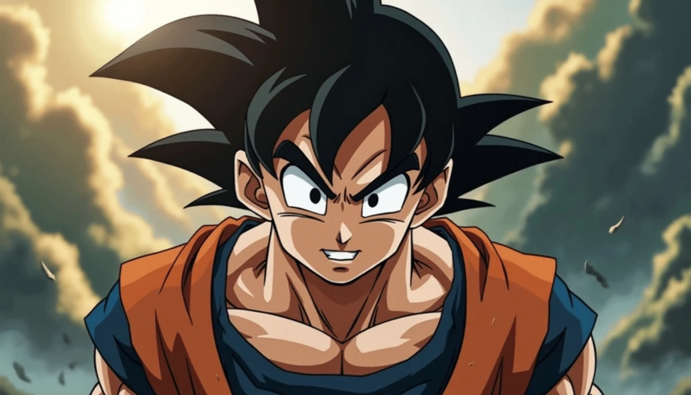 Goku, looking at the camera, standing, cinematic... - FluxPro.art
