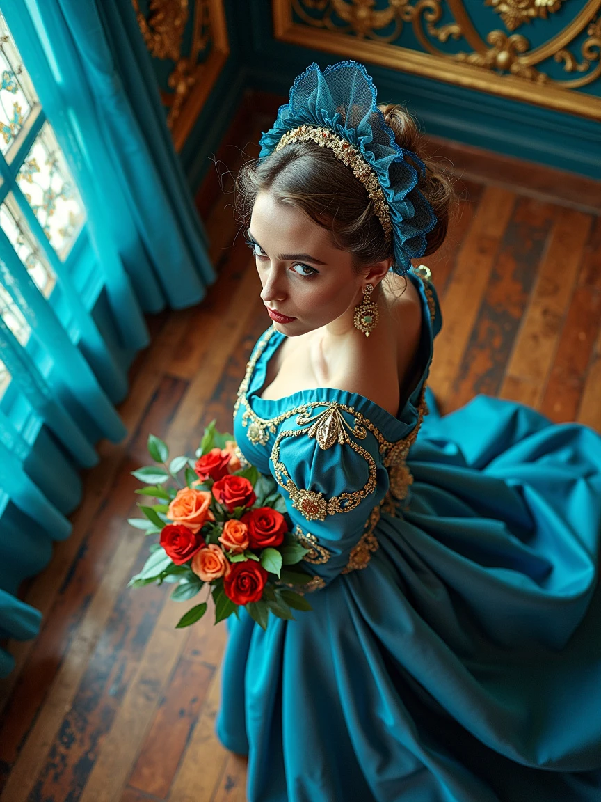 photoshoot , extreme high angle shot from above of... - FluxPro.art
