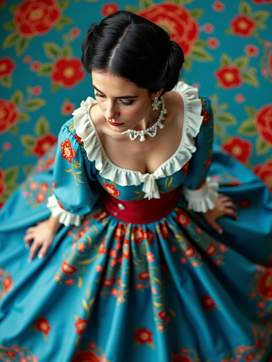 photoshoot , extreme high angle shot from above of... - FluxPro.art