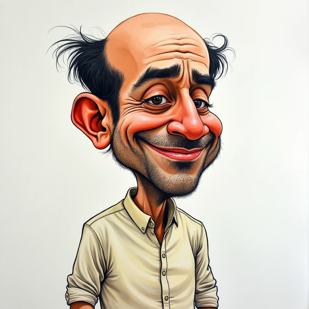 (Caricature style Anthony Geoffroy), (il drawing),... - FluxPro.art