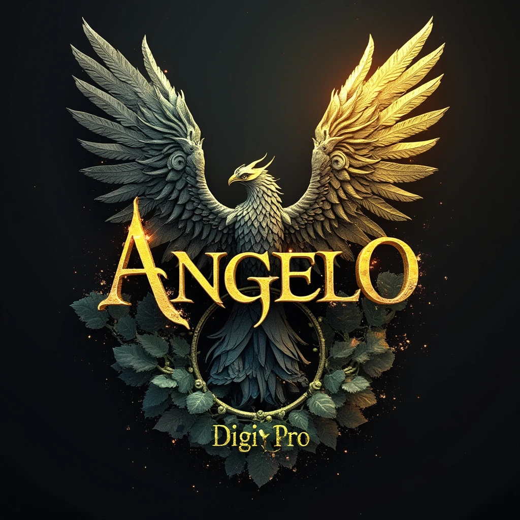 creative "DigiPro" logo of stylized text saying... - FluxPro.art