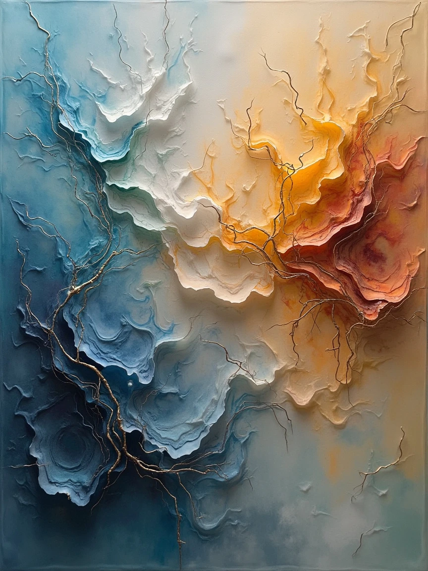 Abstract art piece that explores the interplay of... - FluxPro.art