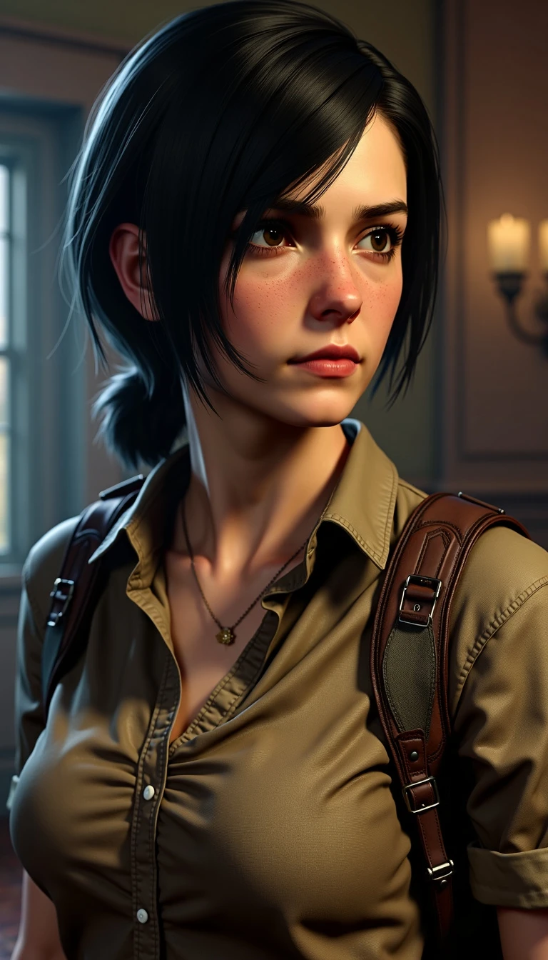 Anna Dewitt with black hair from Bioshock infinite... - FluxPro.art