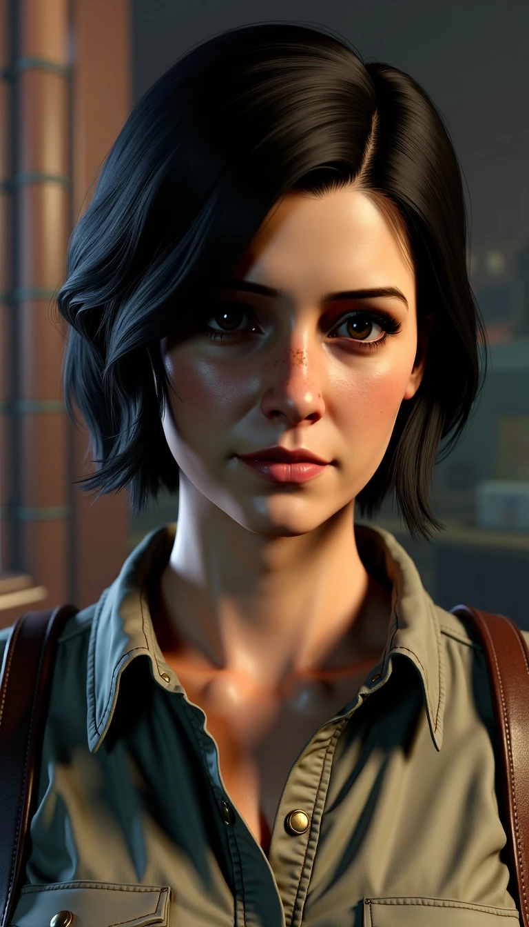 Anna Dewitt with black hair from Bioshock infinite... - FluxPro.art