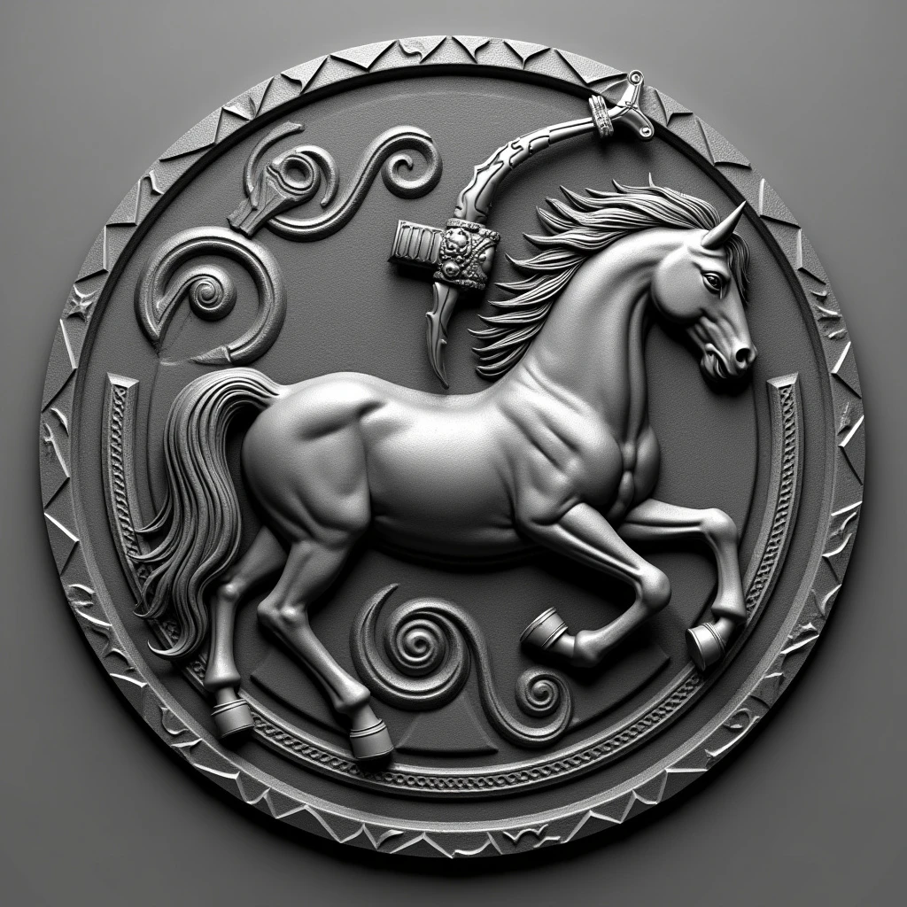 Design a bas-relief rough coin "valhalla theme"... - FluxPro.art