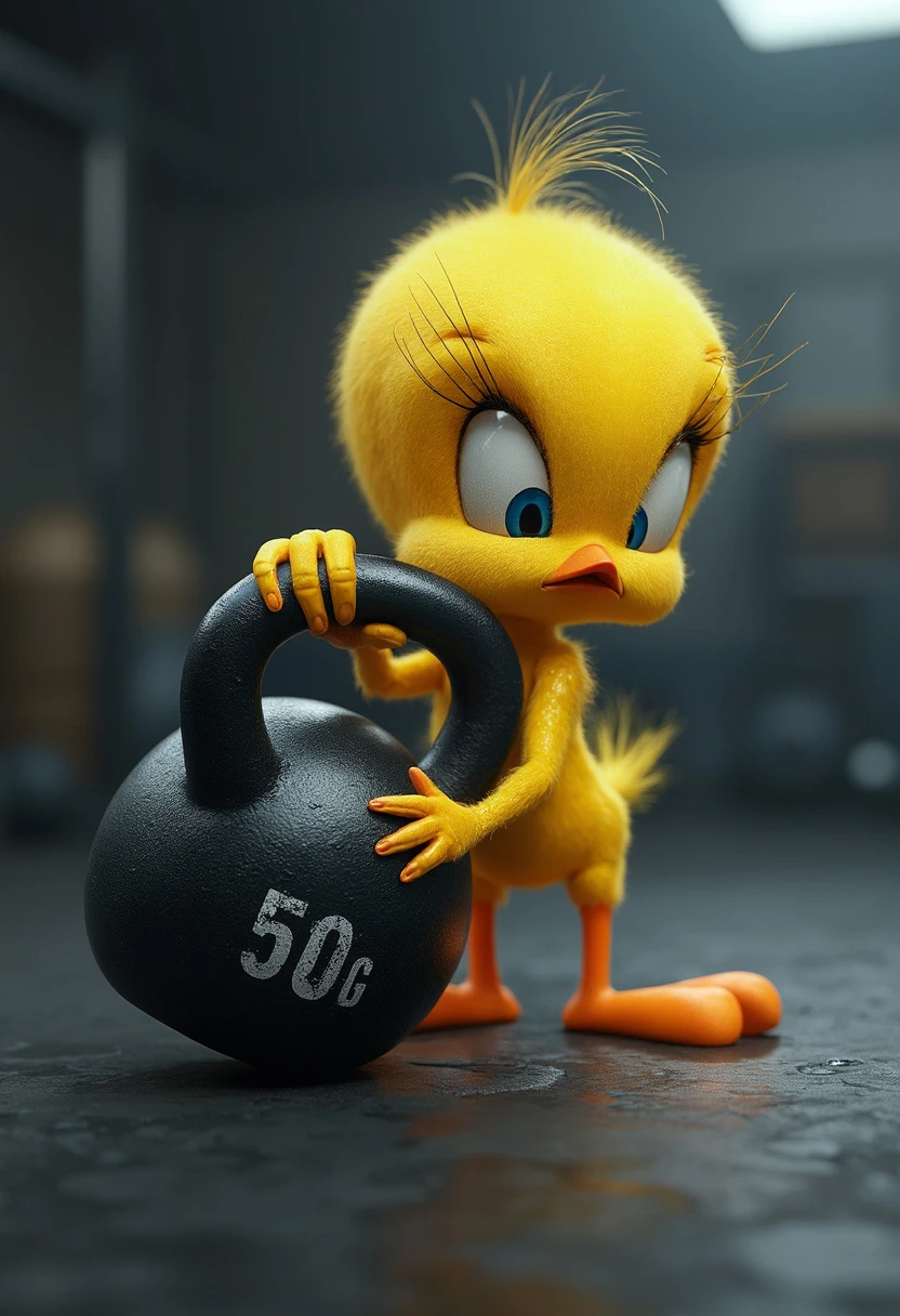 Visual elements: - Tweety Bird, the small yellow... - FluxPro.art