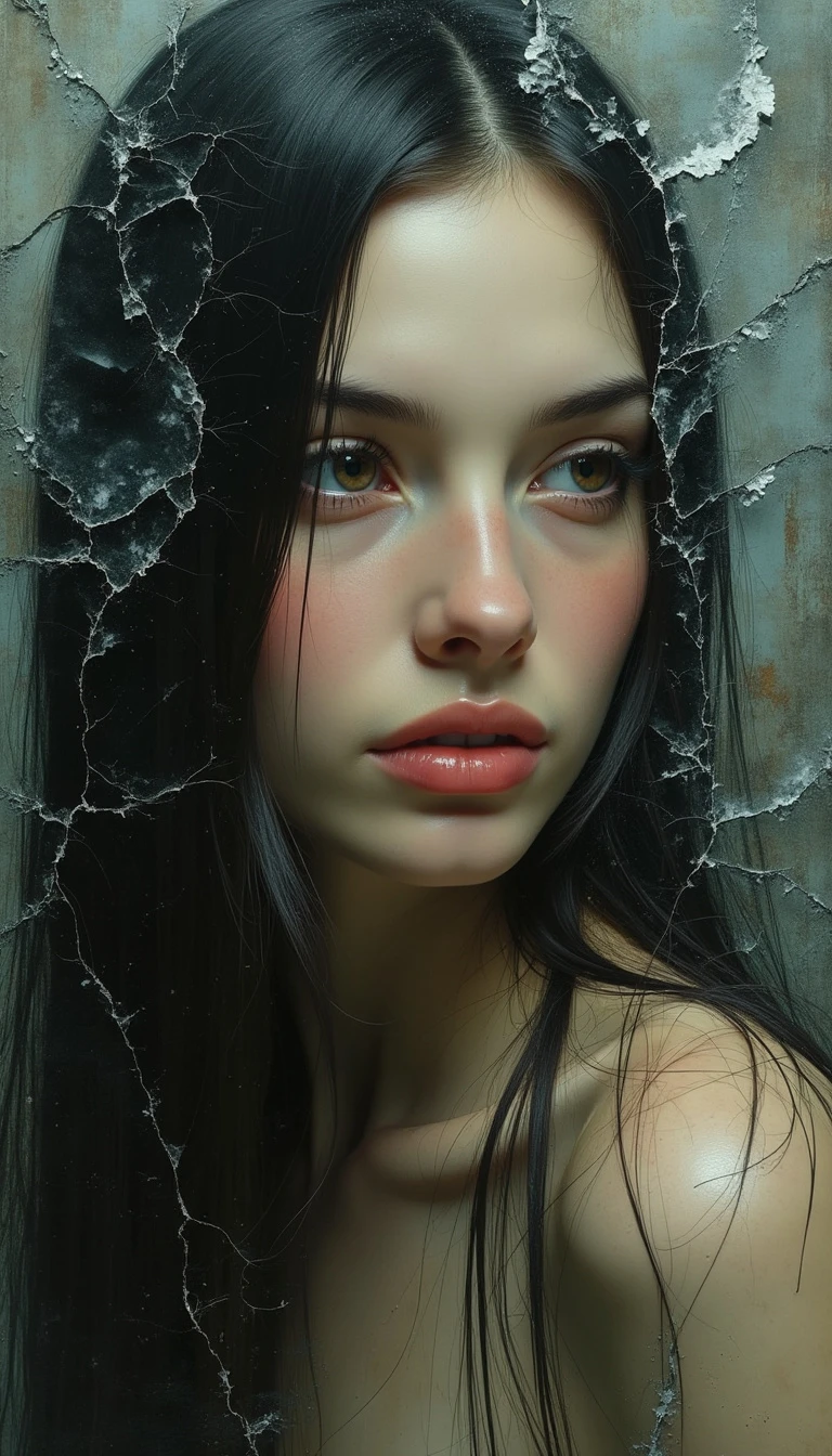 A close-up portrait of a Caucasian woman with... - FluxPro.art