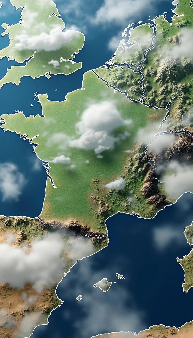 Ultra-realistic three-dimensional weather map,... - FluxPro.art