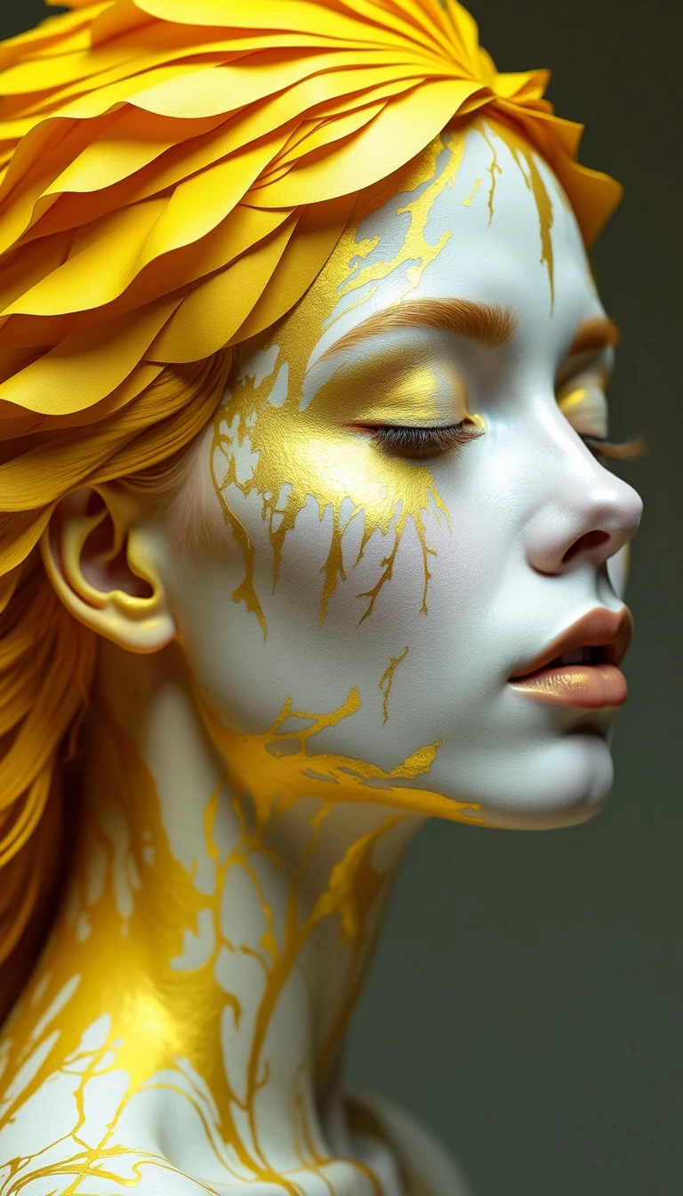 Golden Paper Beauty, mesmerizing, beautiful close... - FluxPro.art