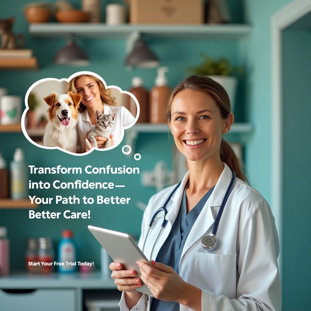 "Create a bright, modern veterinary clinic scene... - FluxPro.art