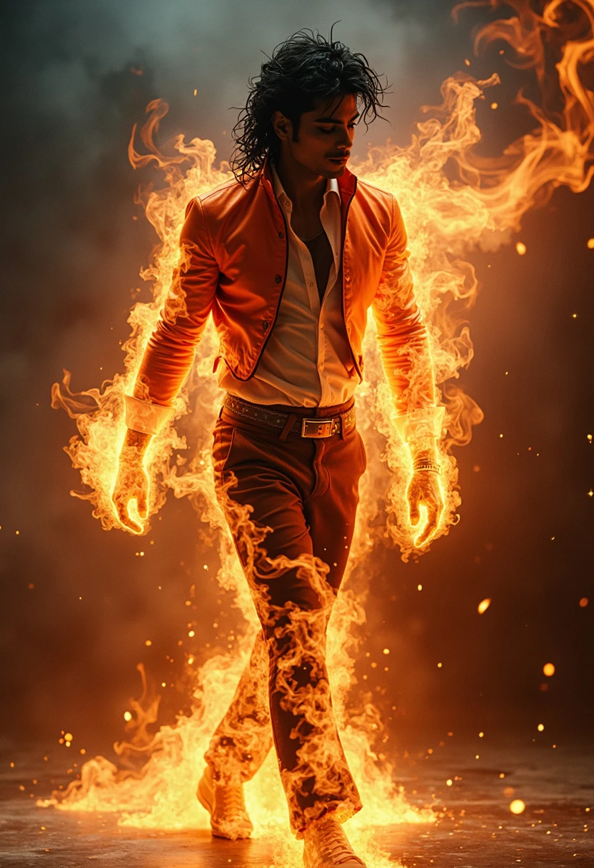 A dynamic 8K portrait of Michael Jackson, his body... - FluxPro.art