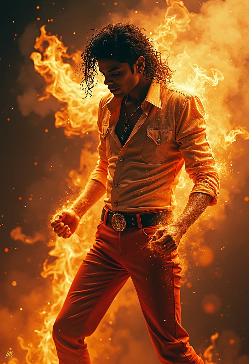 A dynamic 8K portrait of Michael Jackson, his body... - FluxPro.art