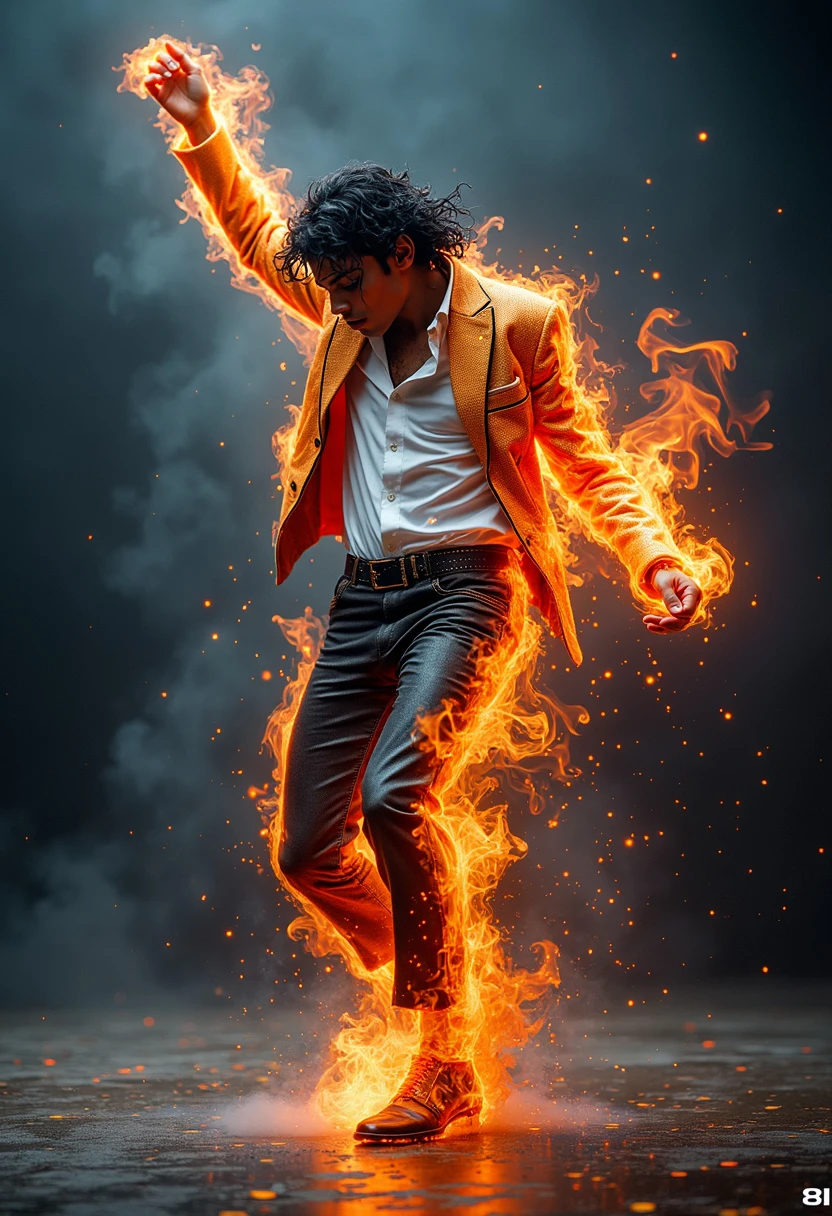 A dynamic 8K portrait of Michael Jackson, his body... - FluxPro.art