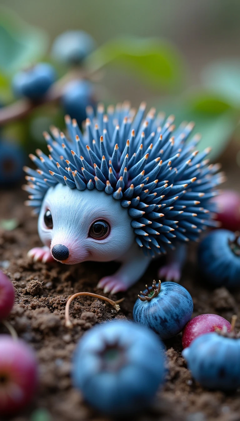 A cute creature combining a blueberry and a... - FluxPro.art