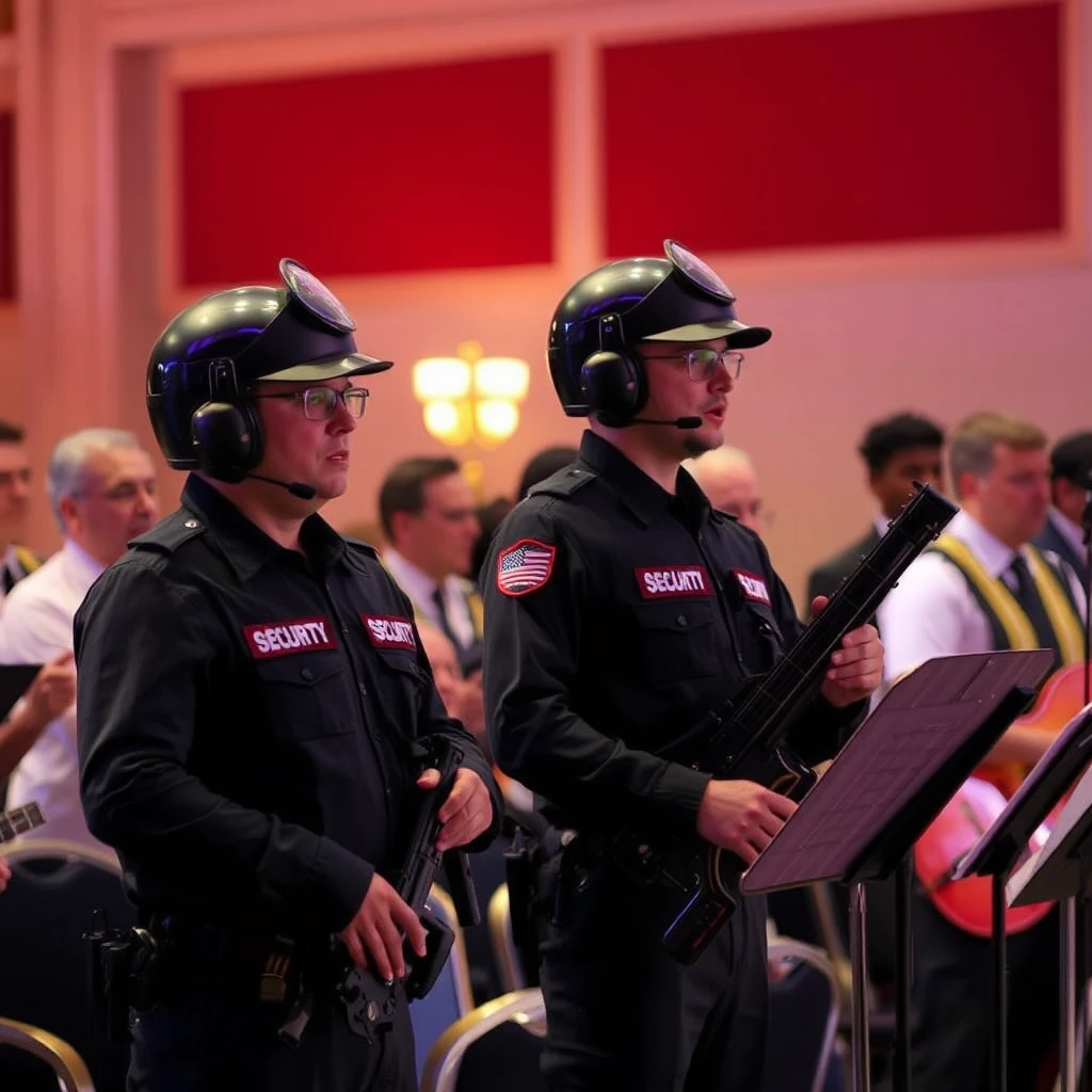 Security guards team in concert - FluxPro.art