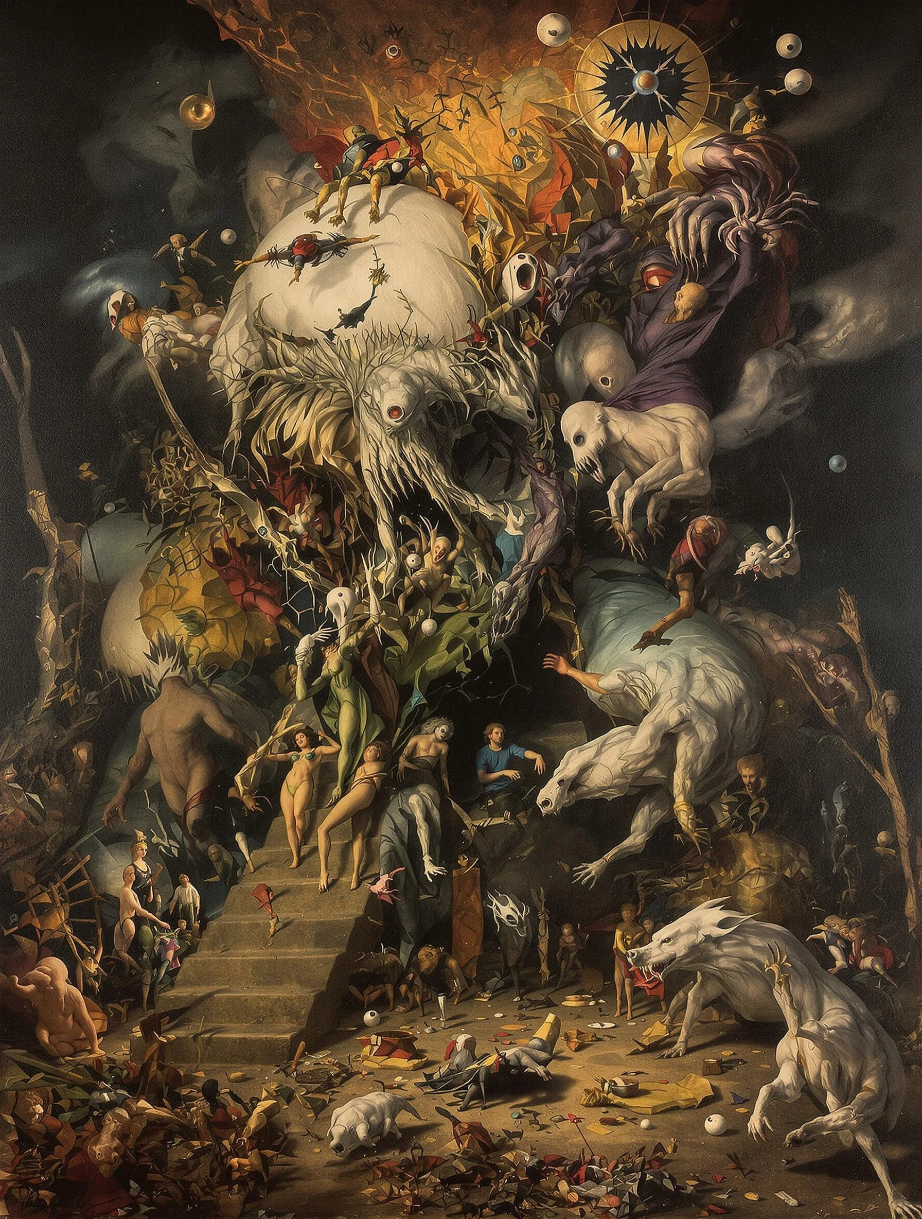 Surreal image in the style of Hieronymus Bosch and... - FluxPro.art