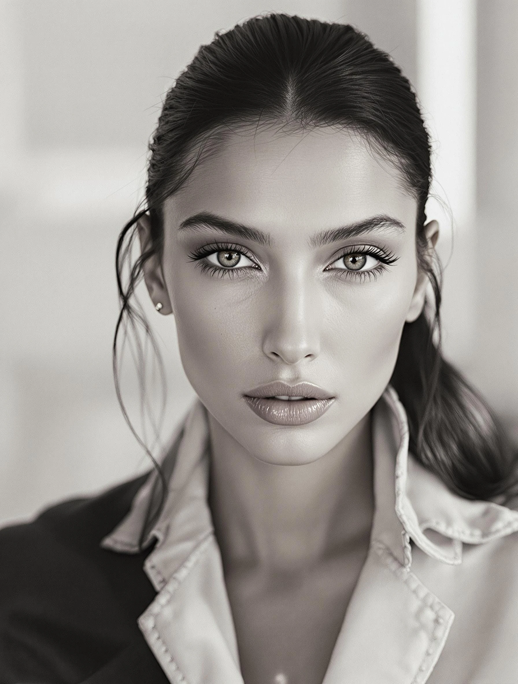 Portrait of Bella Hadid. Facing the camera... - FluxPro.art