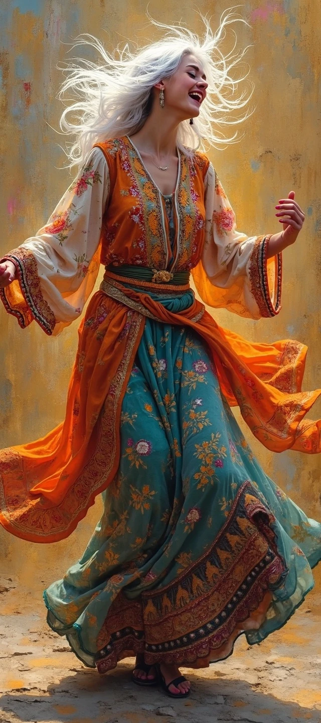 A Persian oil painting depicting a woman of... - FluxPro.art
