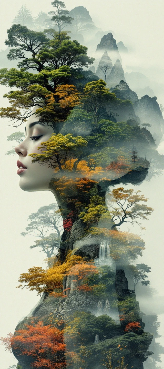 Patchwork Diaphanous Double Exposure Featuring An Fluxpro Art