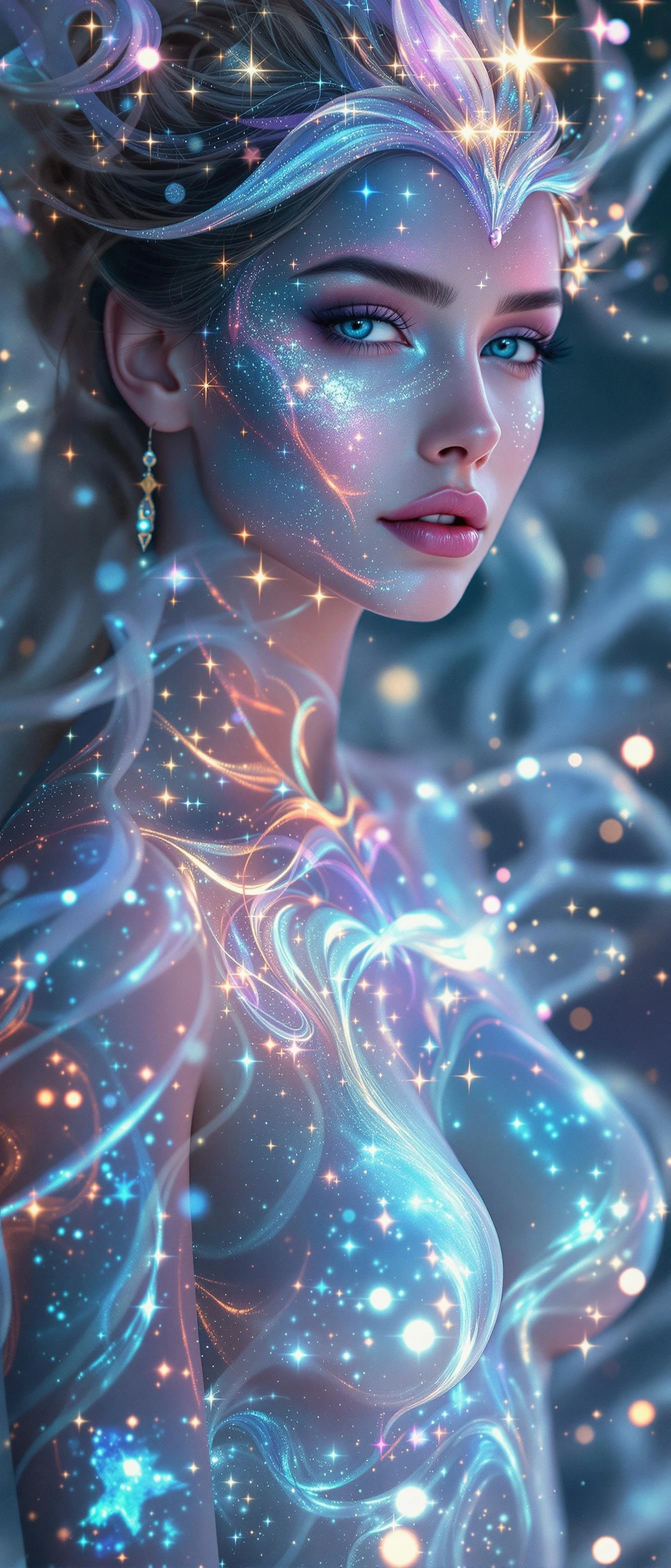 Ethereal being with an extraterrestrial elegance,... - FluxPro.art