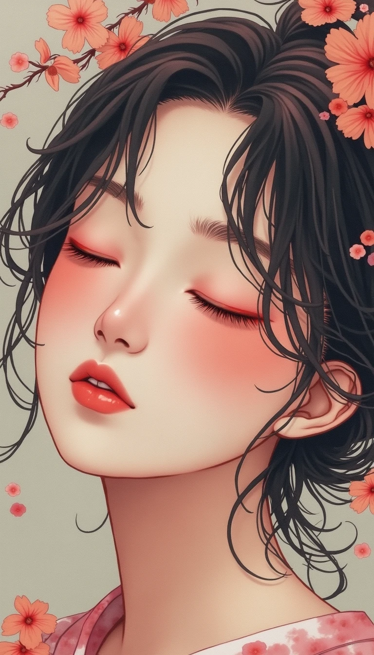 A Japanese water color fantasy close up shot of a... - FluxPro.art