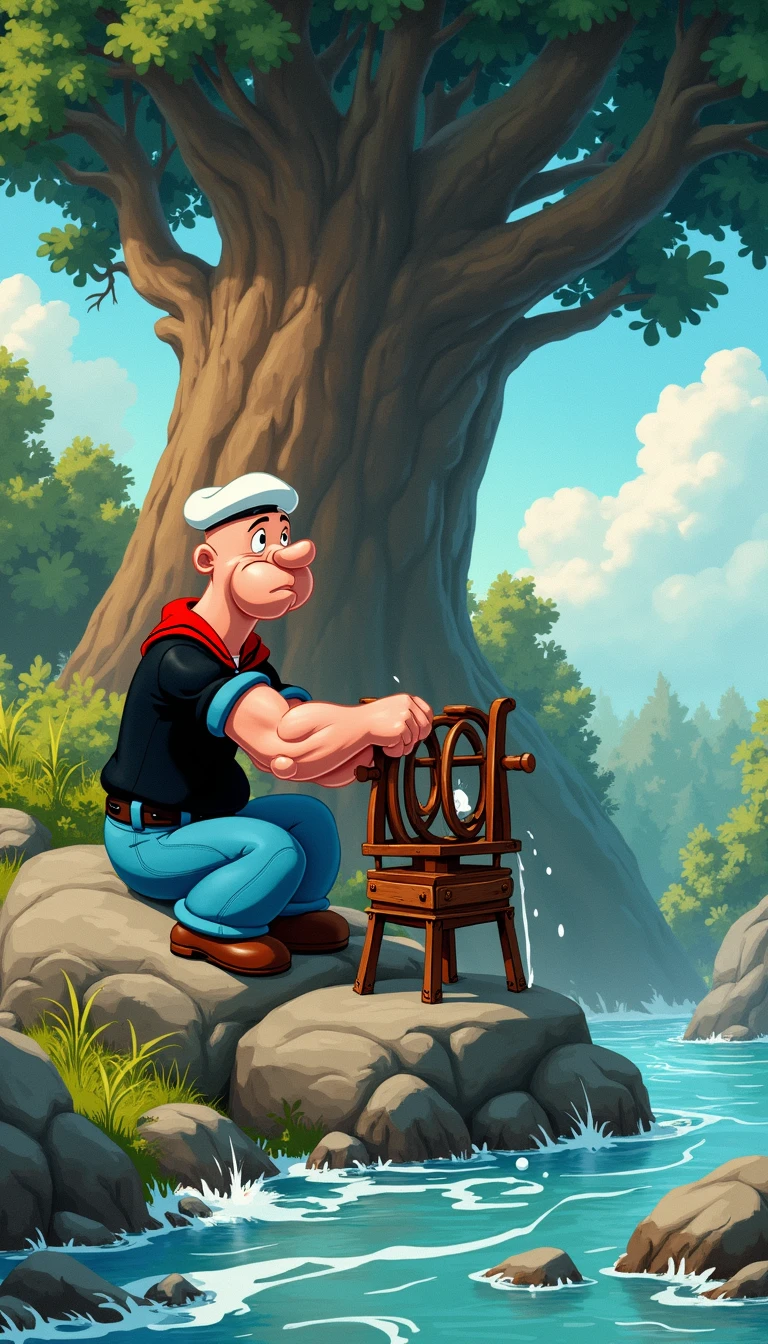 Create a highly detailed cartoon scene featuring... - FluxPro.art