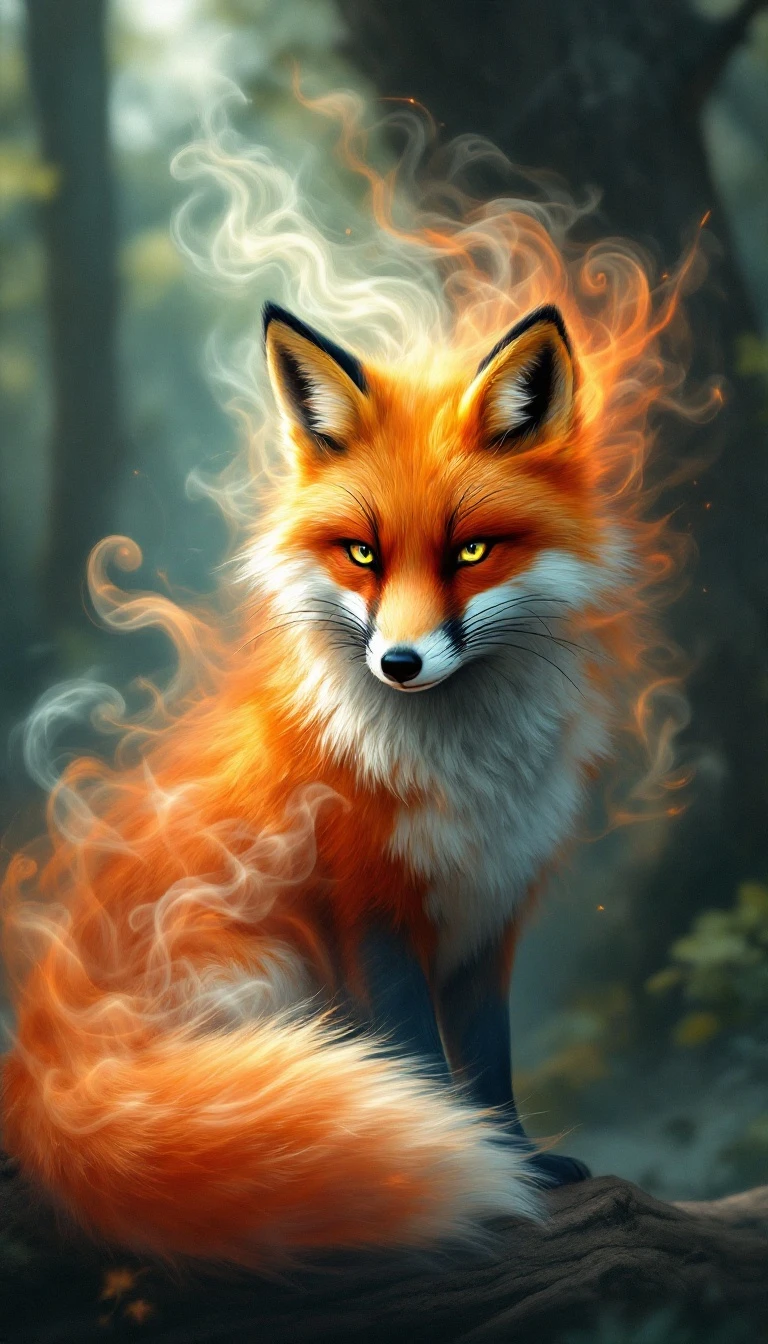Dynamic realistic illustration of a red fox in the... - FluxPro.art