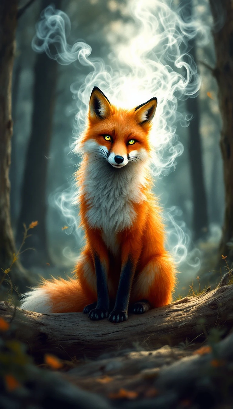 Dynamic realistic illustration of a red fox in the... - FluxPro.art